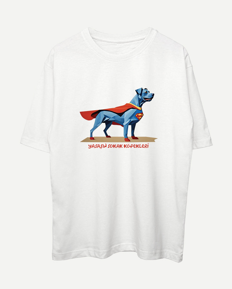 Süper Köpek - Picasso Sokakta Oversize Tişört - Anason İşleri
